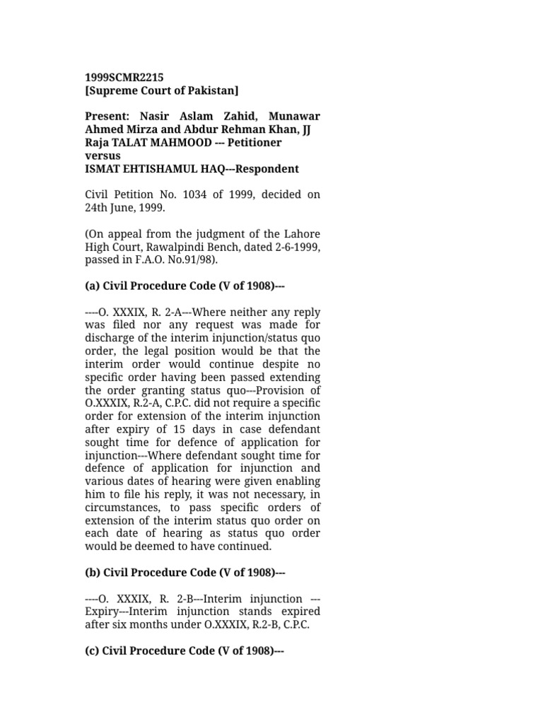 Supreme Court Ruling on Interim Injunctions | PDF | Lawsuit | Appeal