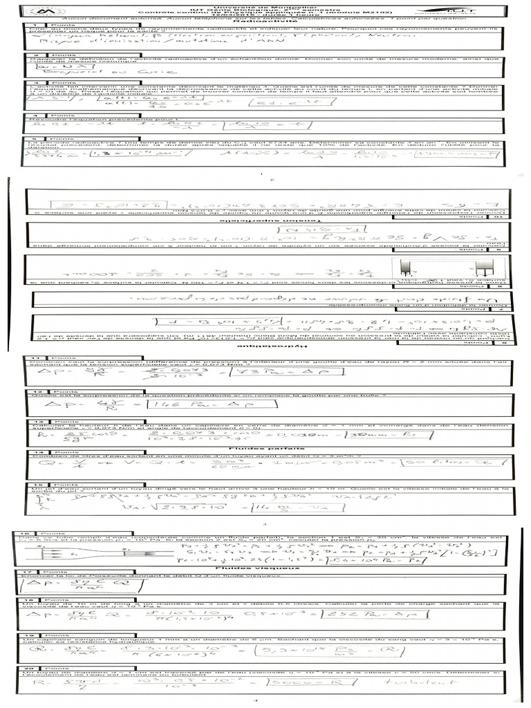 CC1 physiqueIUT 15-16 Corrige | PDF