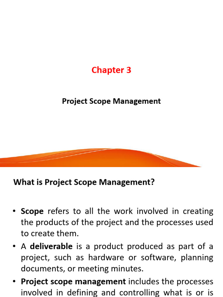 CH3-Project Scope Management | PDF | Systems Thinking | Systems Engineering