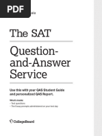 Sat Answer Key For Practice Test 5 | PDF | Standardized Tests | Tests