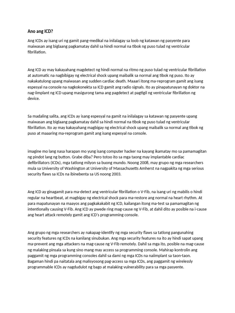 Tagalog Na Paliwanag Sa Case Study | PDF