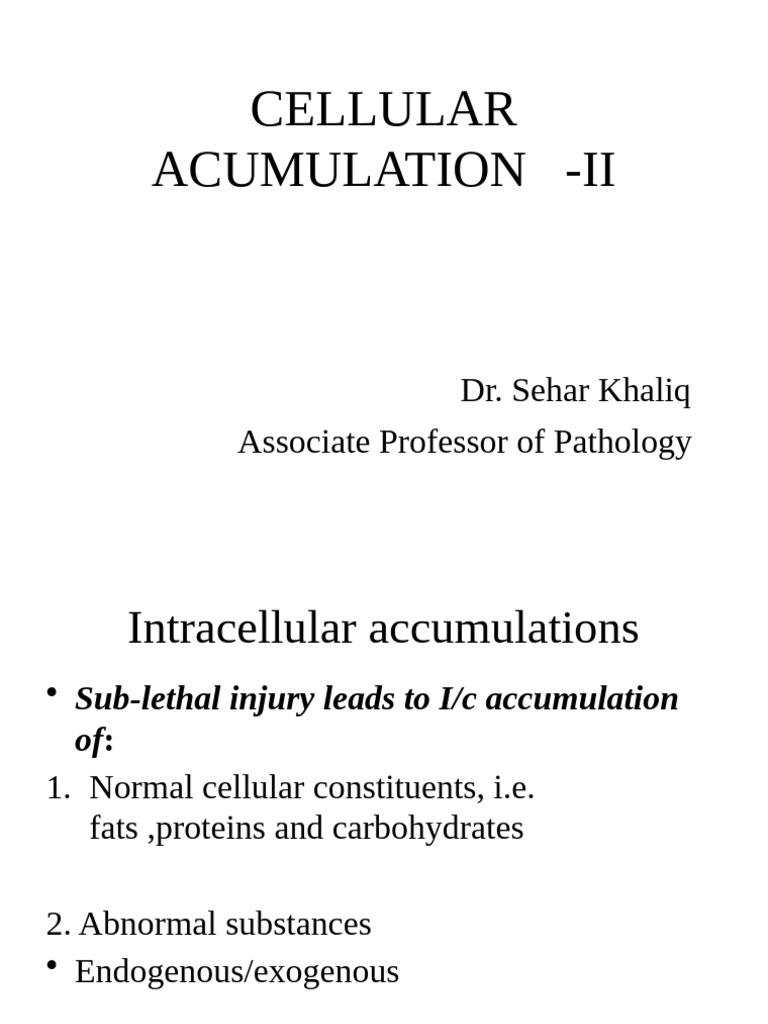 Cell Accumulation | PDF | Cholesterol | Medical Specialties
