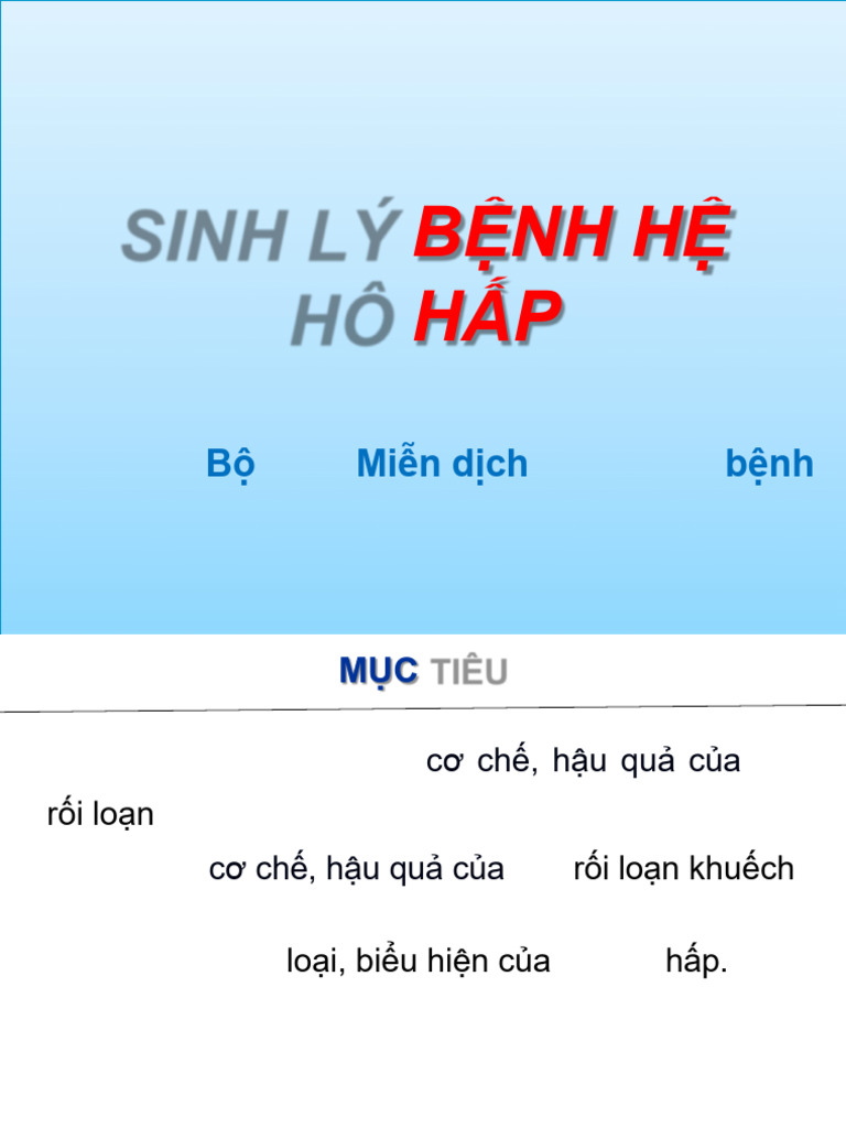 Can- K17 - SLB Hô hấp - Hà - 2024 | PDF