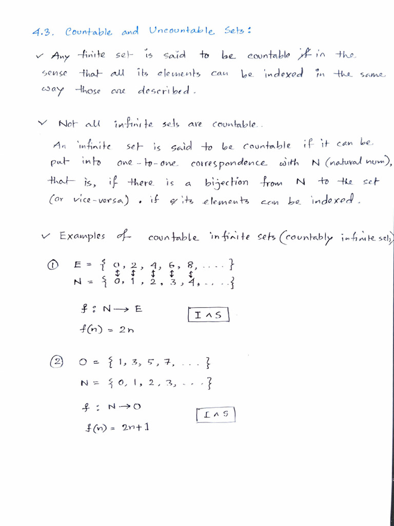 Countable vs. Uncountable Sets | PDF | Mathematical Notation | Arithmetic