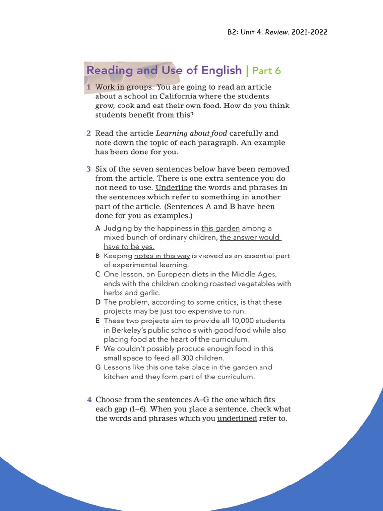 B2 Unit 4 Review: Grammar & Writing | PDF