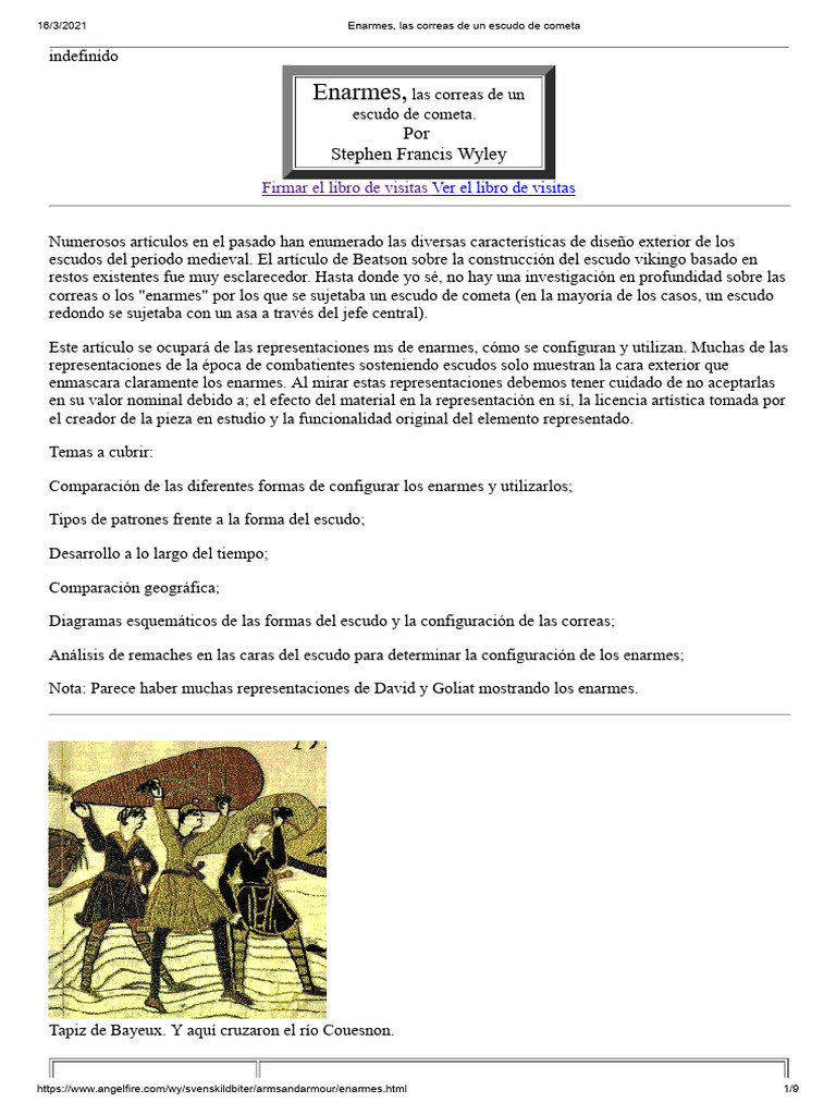 Enarmes, Las Correas de Un Escudo de Cometa | PDF | Proteger
