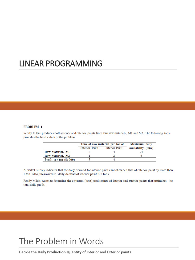 Lecture 2 Introduction To Linear Programming Pdf Numerical Analysis Mathematical 7443