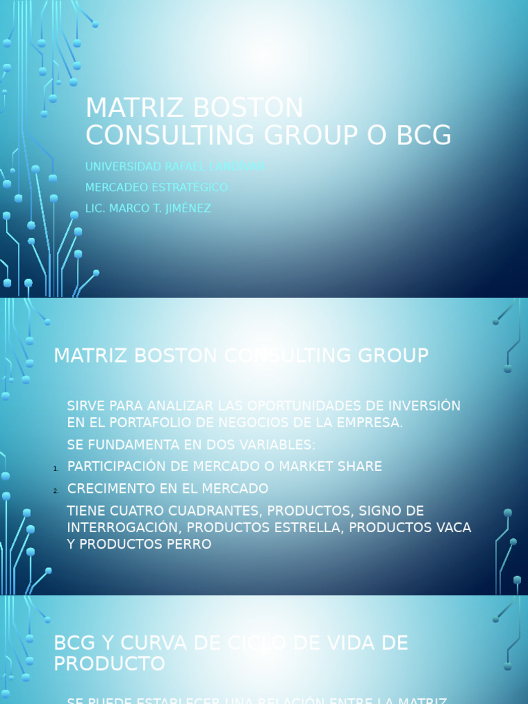 Matriz Boston Consulting Group o BCG | PDF | Producto (Negocio) | Ciclo ...