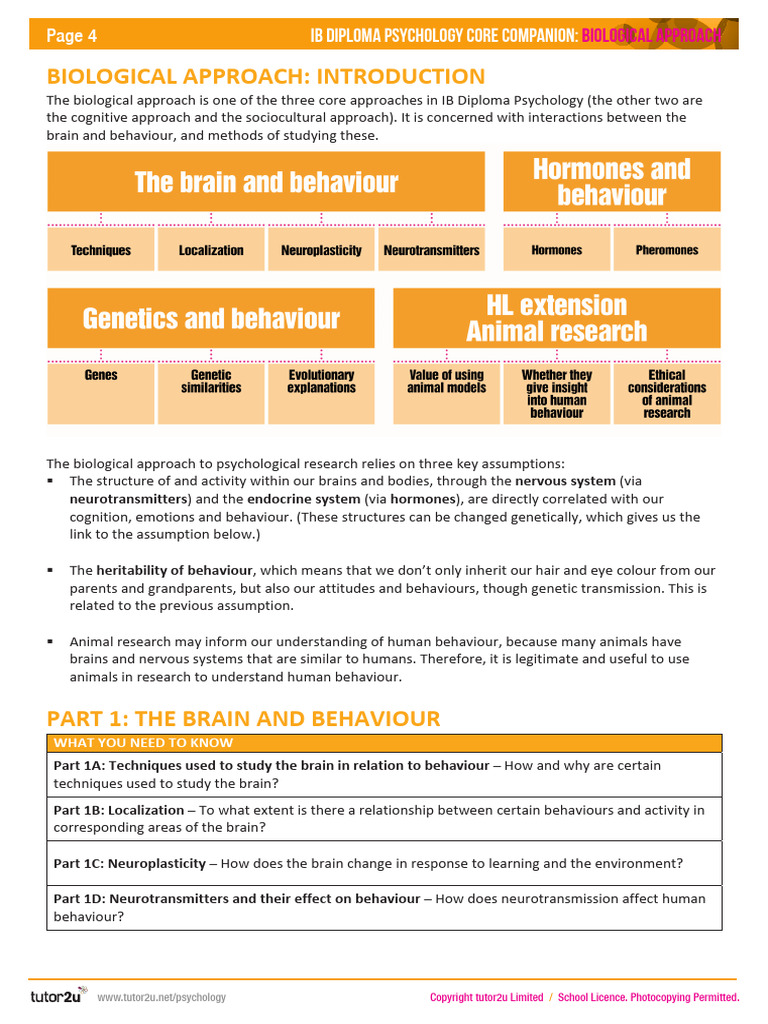Part 1A Techniques Used To Study The Brain in Relation To Behaviour ...