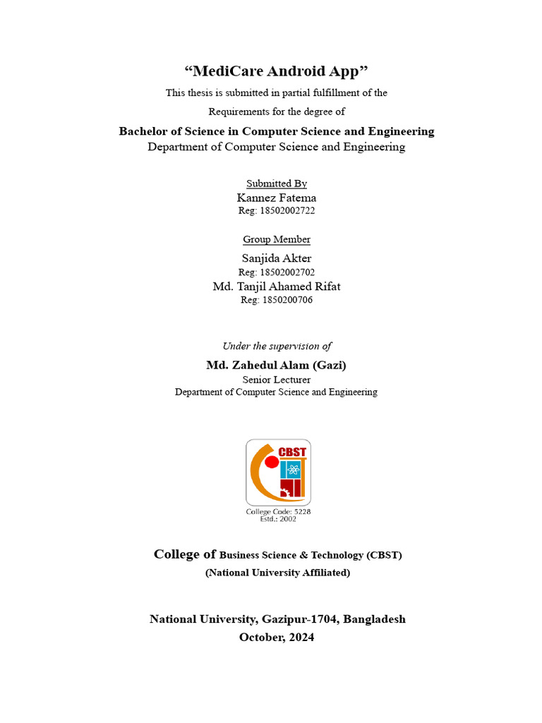 MediCare Android App Silvia | PDF | Mobile App | Computer Security