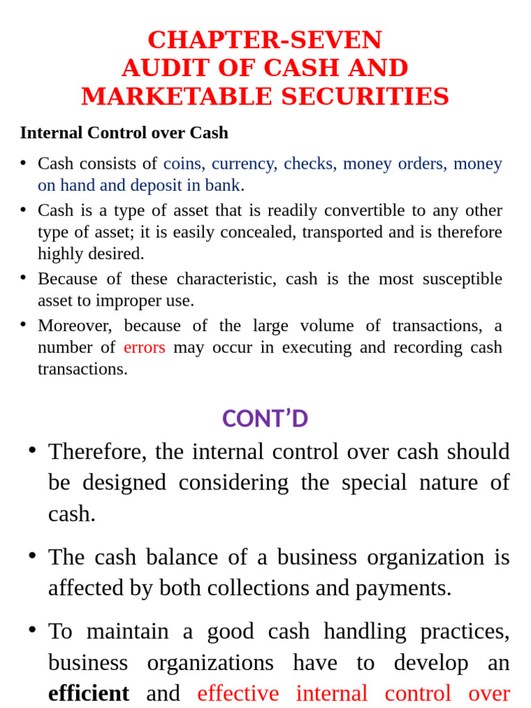 Audit Ii CH-77 | PDF | Banks | Cash