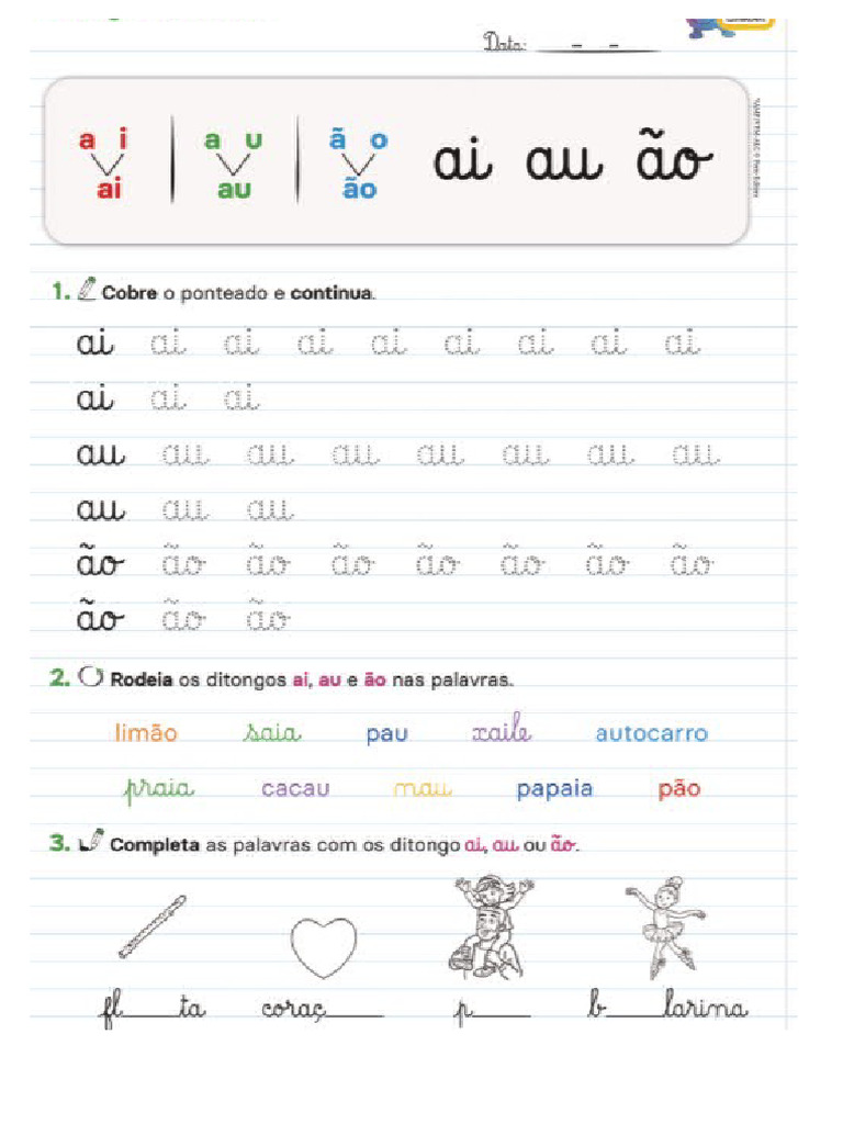 Ditongo Au - Ai - Ão | PDF