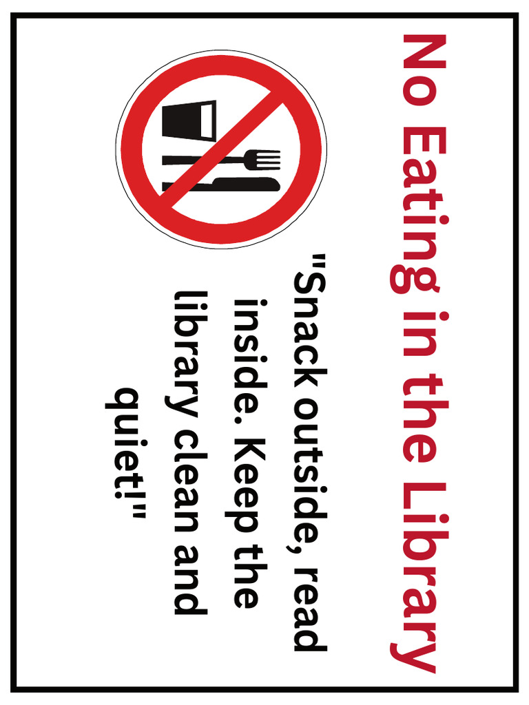 No Eating in The Library | PDF