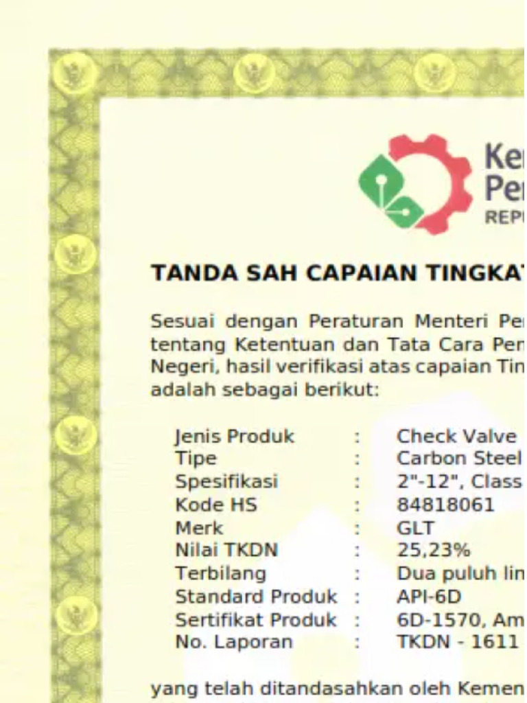 TKDN Check Valve Casting | PDF