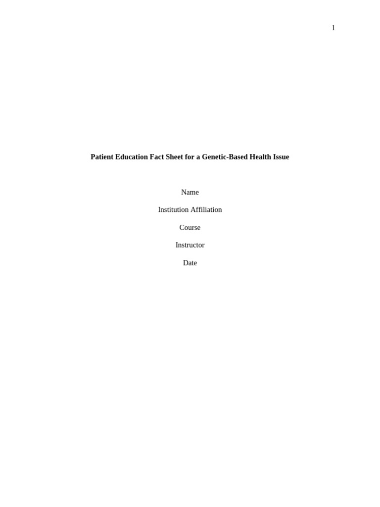 Patient Education Fact Sheet | PDF | Heart | Physical Examination