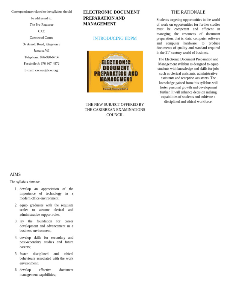 Electronic Document Preparation and Management | PDF | Business