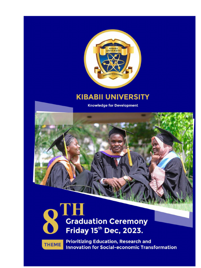 Booklet For The 8TH Graduation Ceremony 2023 | PDF | Academic Degree ...