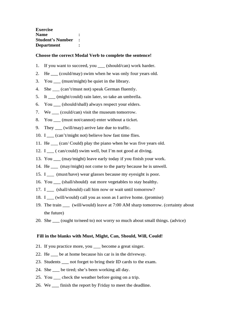 TASK-MODALS | PDF | Grammar | Linguistics