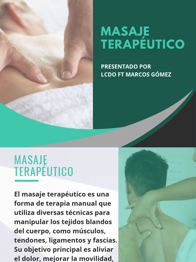 Masaje Terapéutico: Técnicas y Beneficios | PDF | Masaje | Enfermedades ...