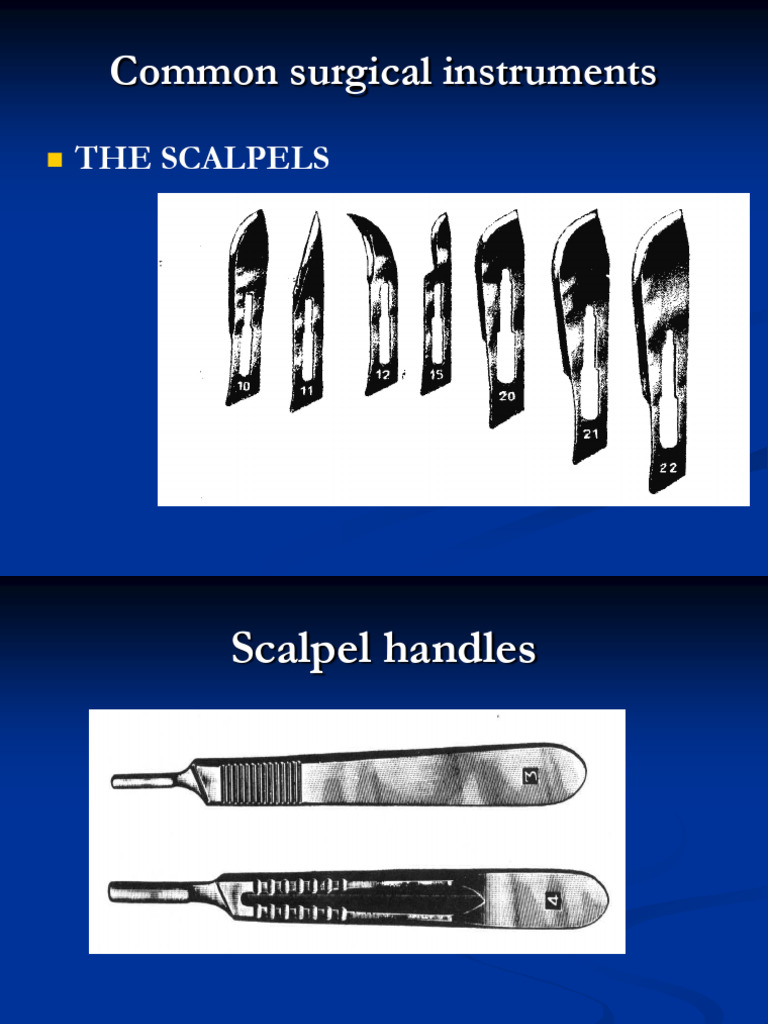 Common Surgical Instruments | PDF | Cutting Tools