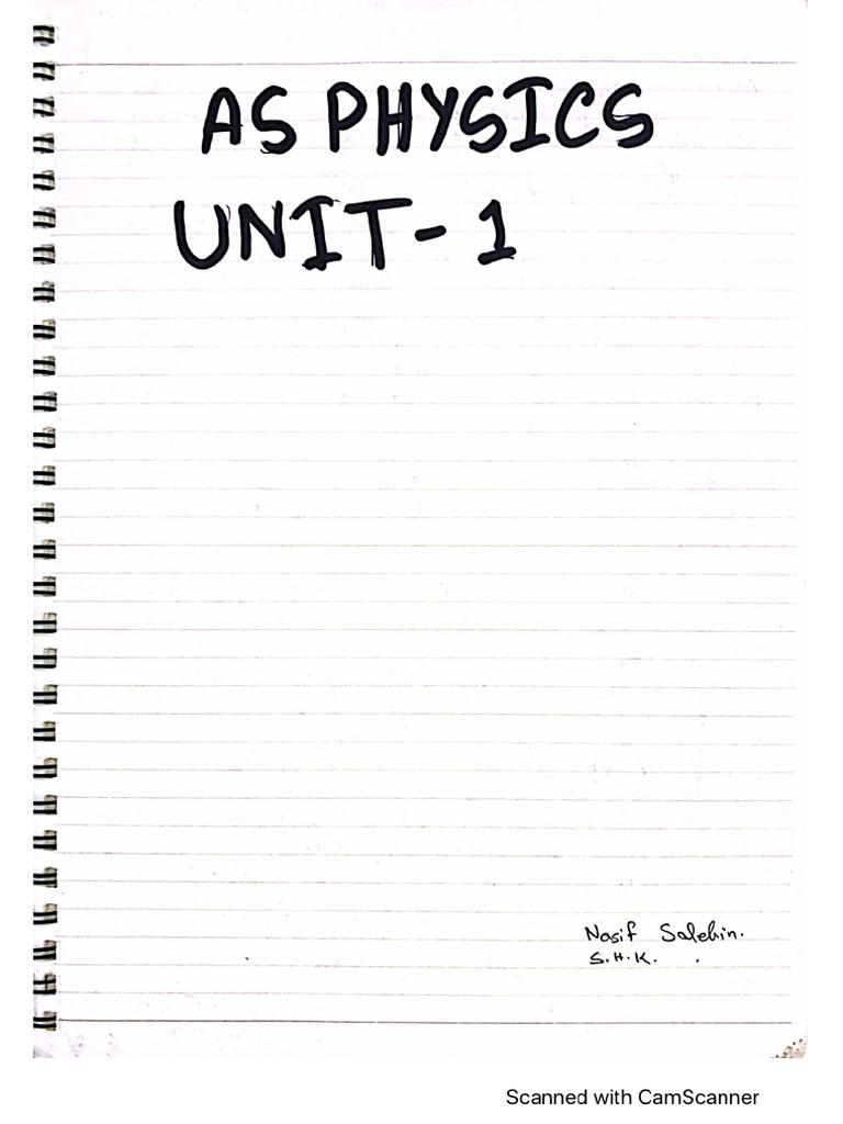 AS Phy U1 | PDF