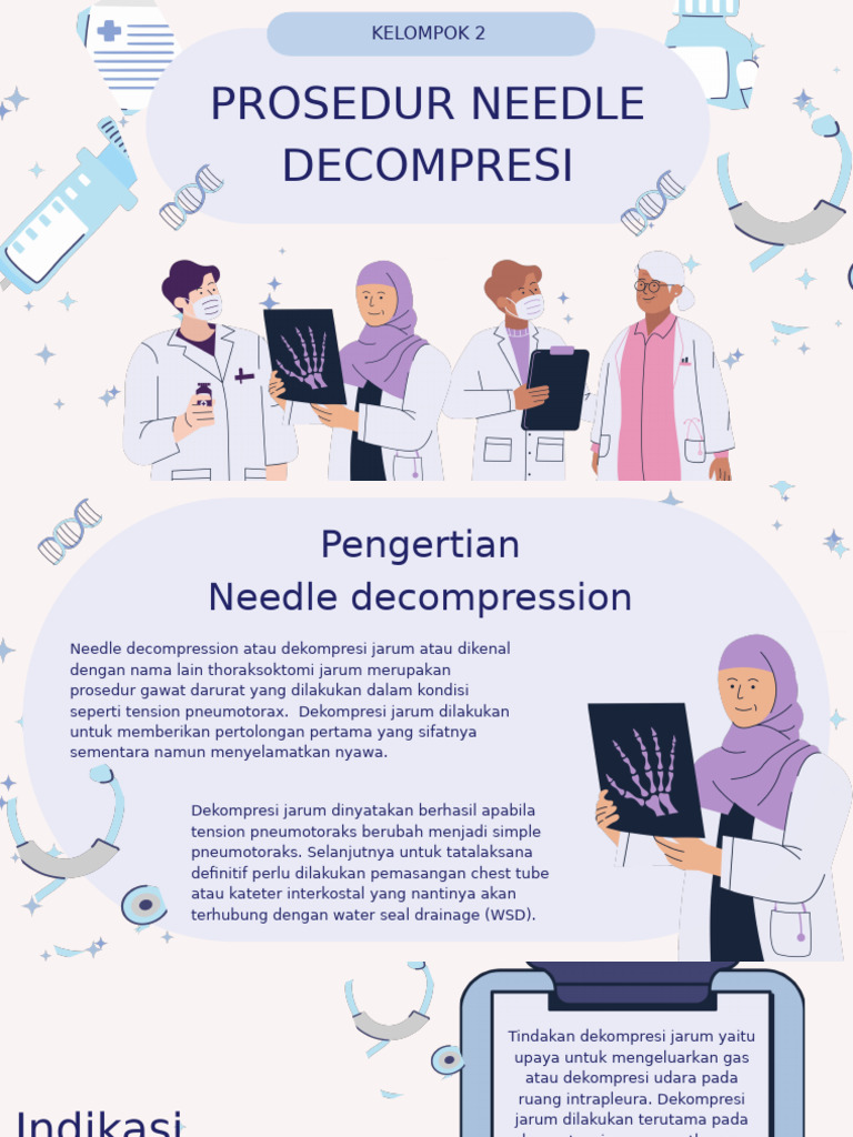 Prosedur Needle Decompression Tension Pneumothorax | PDF