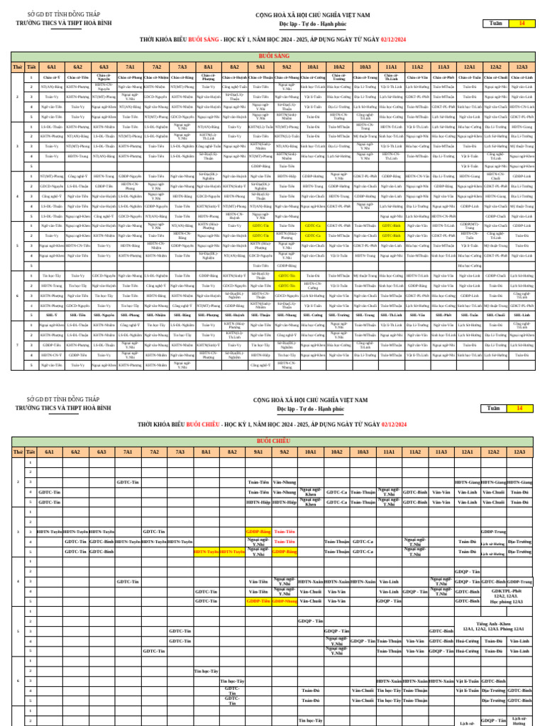 TKB Tuan 14 - 02-12-2024 | PDF