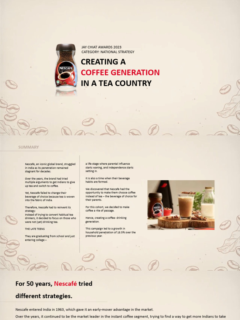 Nescafe's Coffee Generation Strategy | PDF | Drink | Coffee