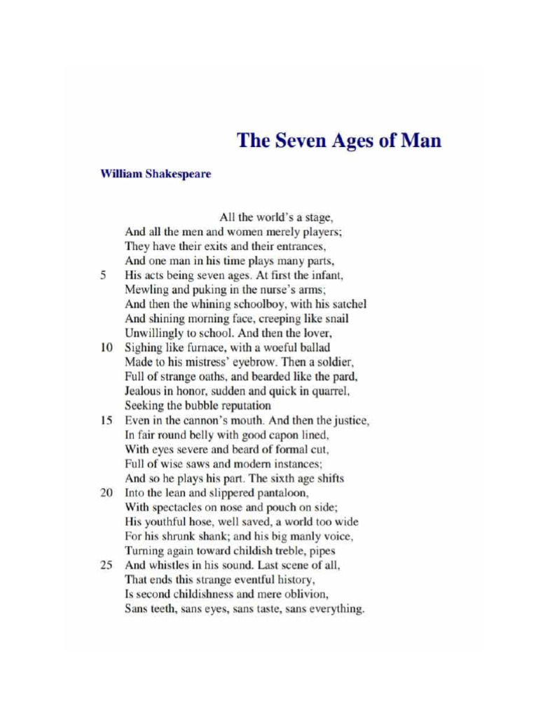 7 Ages of Men | PDF