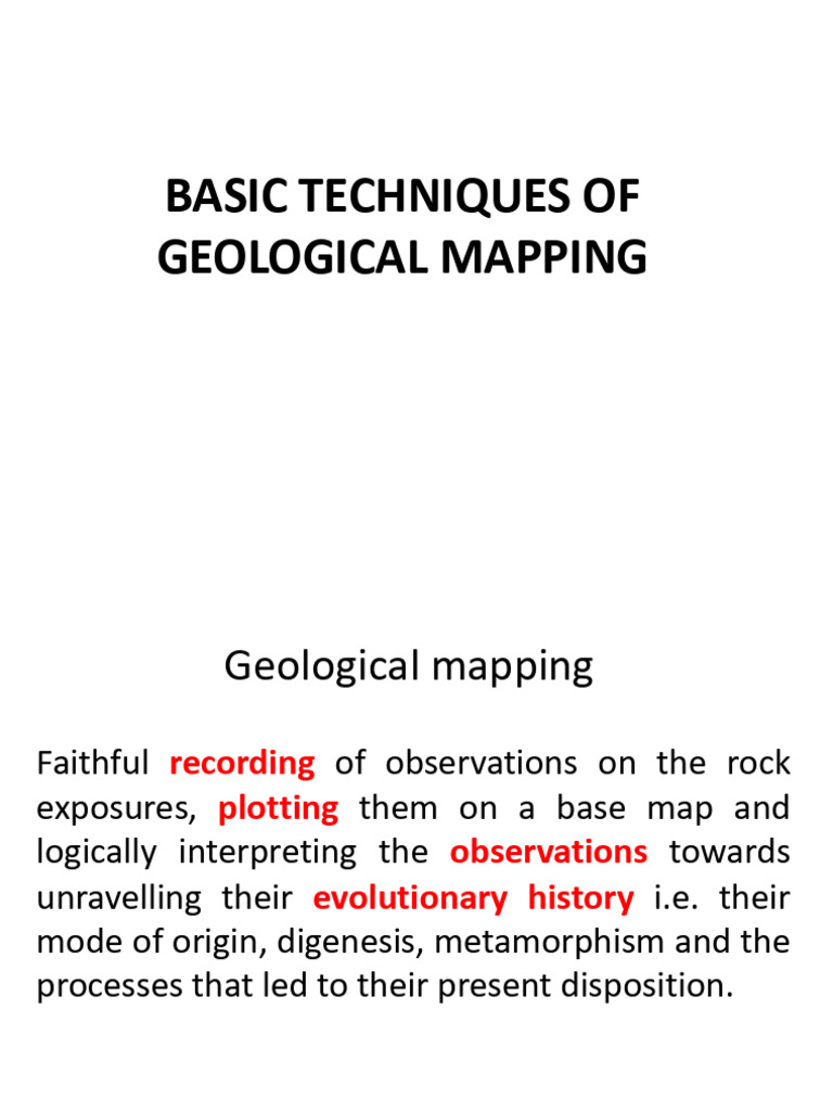 Lect 2 - Introduction To Techniques of Geological Mapping | PDF | Map ...
