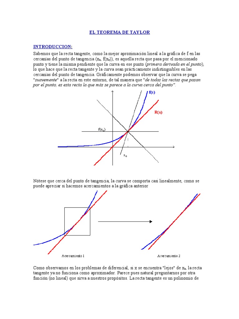 El Teorema de Taylor | PDF | Derivado | Función continua