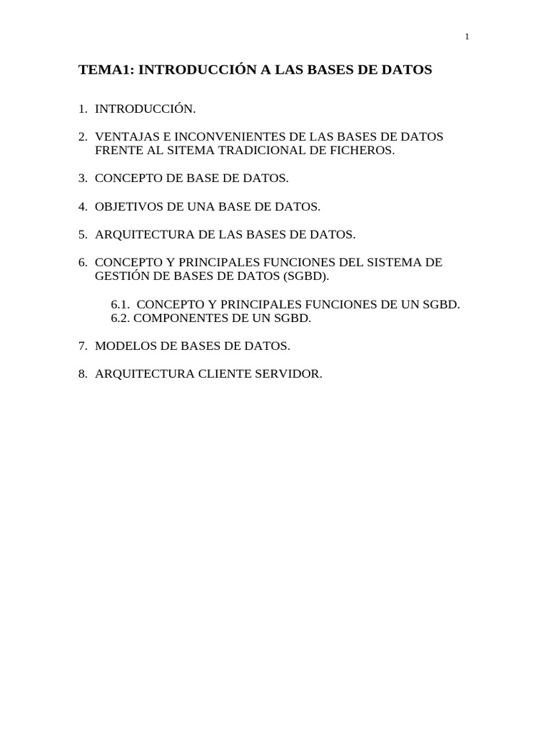 T1 Introduc | PDF | Bases de datos | SQL