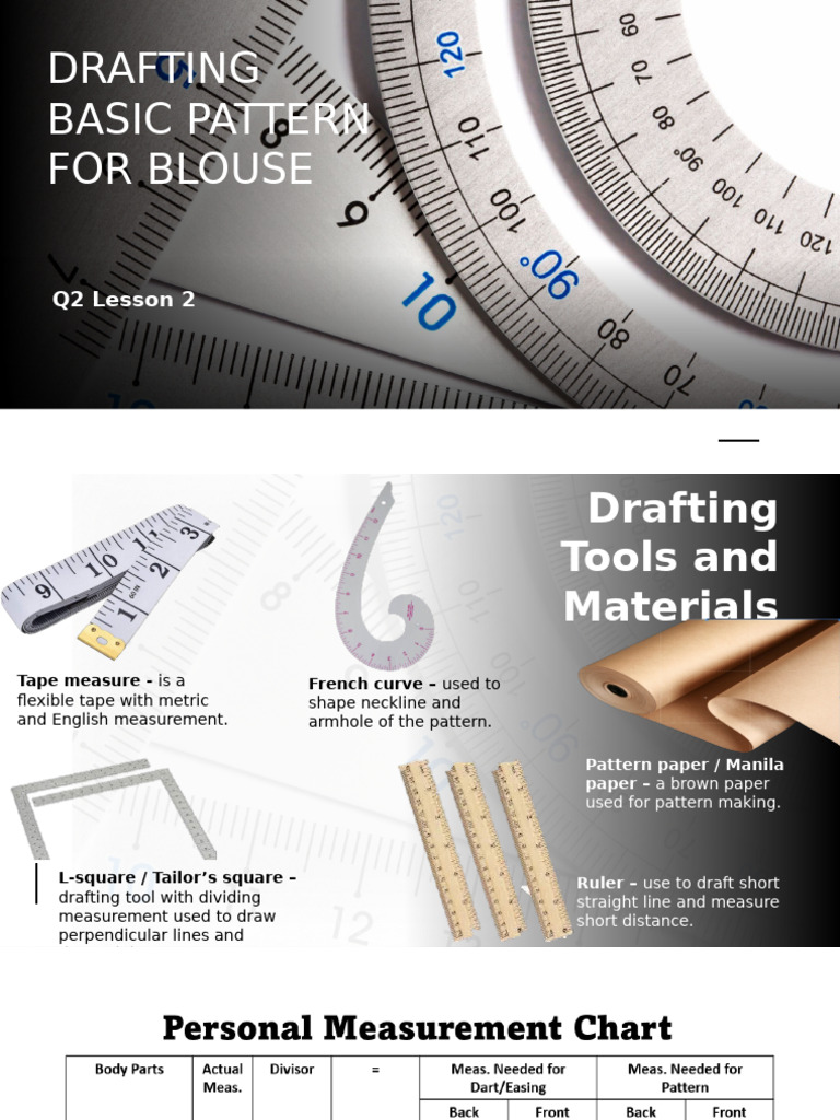 STEPS in Drafting Basic Pattern For Blouse | PDF STEPS in Drafting Basic Pattern For Blouse | PDF