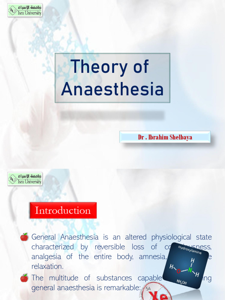2 Anaesthesia Theory | PDF | Anesthesia | Inhibitory Postsynaptic Potential