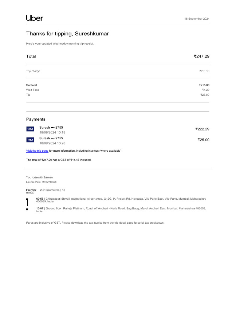 Uber Receipt 3 | PDF