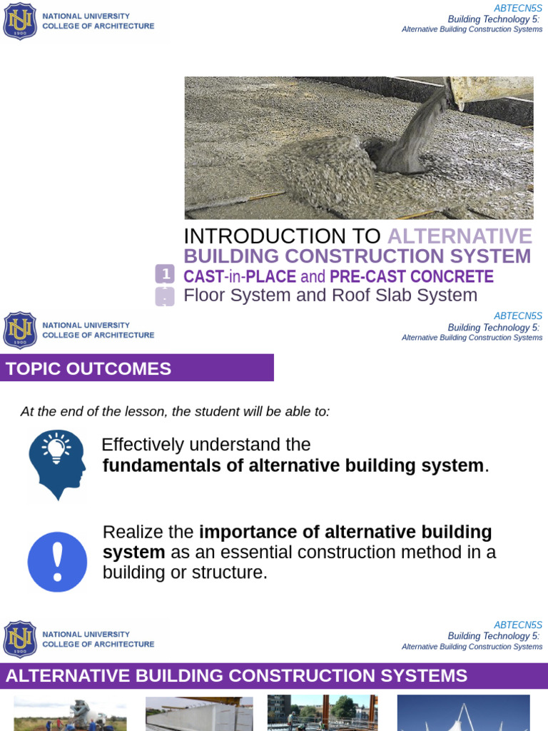 Alternative Building Systems: Concrete Methods | PDF | Precast Concrete ...