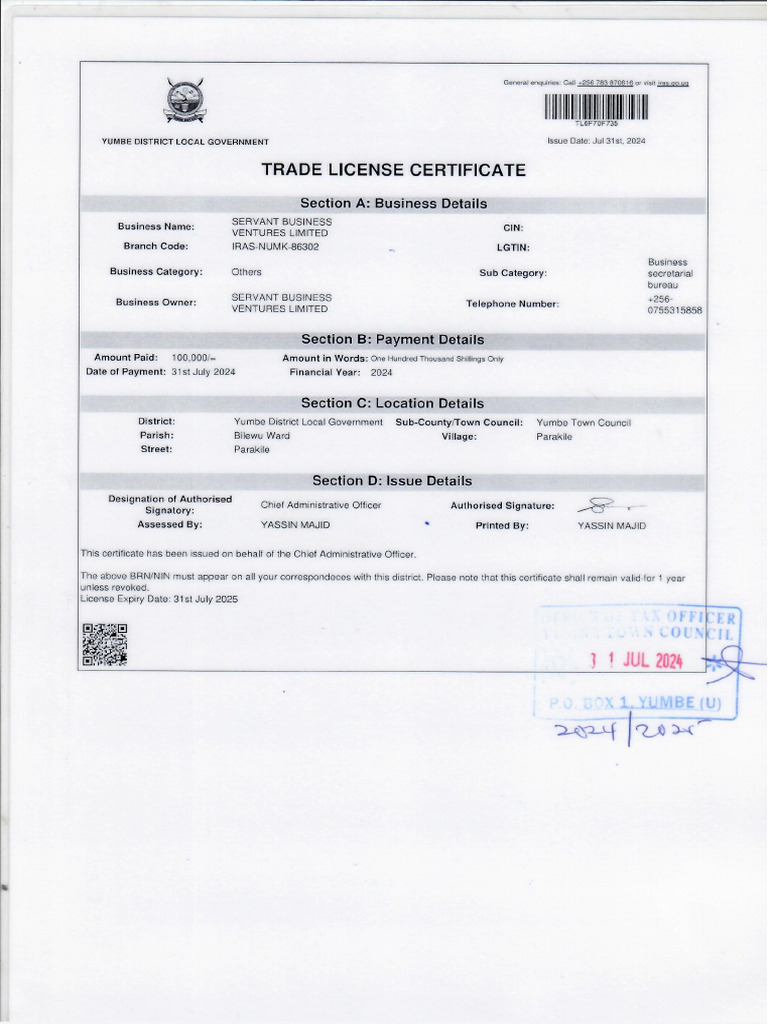 Trading License 2024-25 | PDF