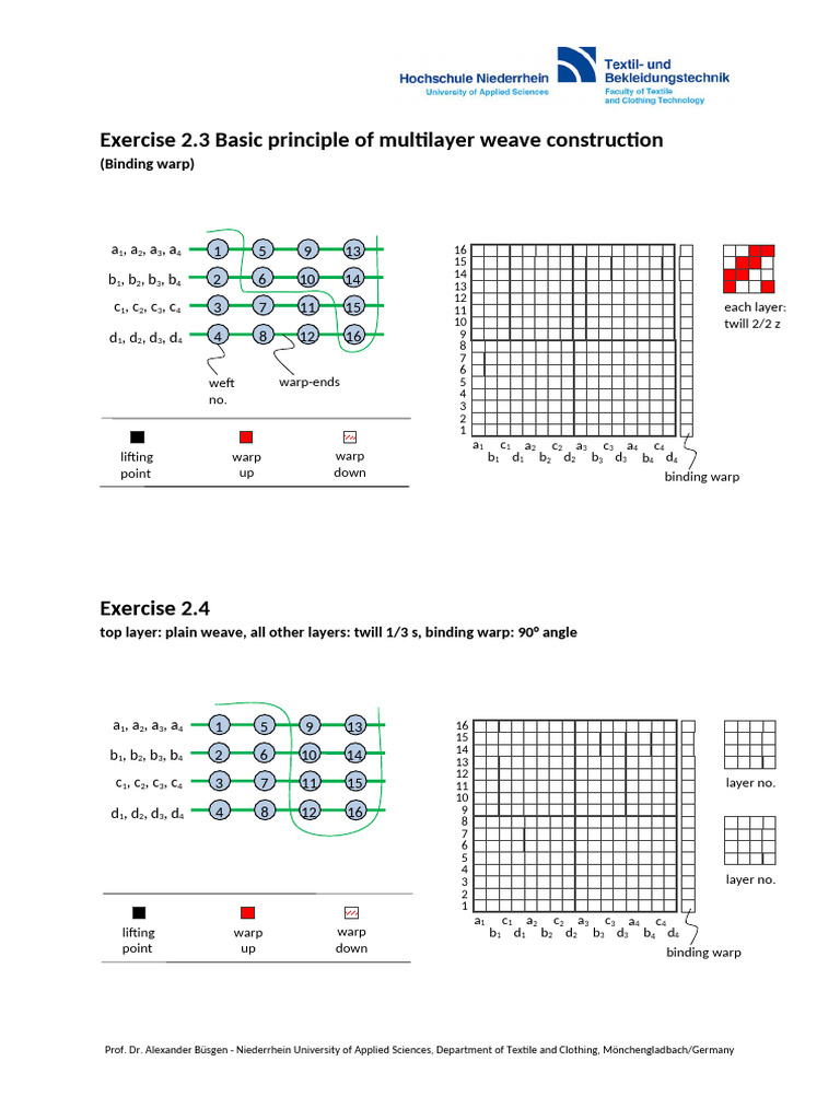 Exercise 2.3 - 2.4 - 2.5 | PDF | Weaving | Textile Arts