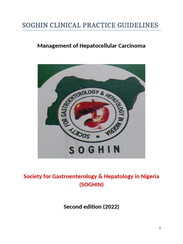 SOGHIN Clinical Practice Guidelines HCC | PDF | Magnetic Resonance Imaging | Cirrhosis