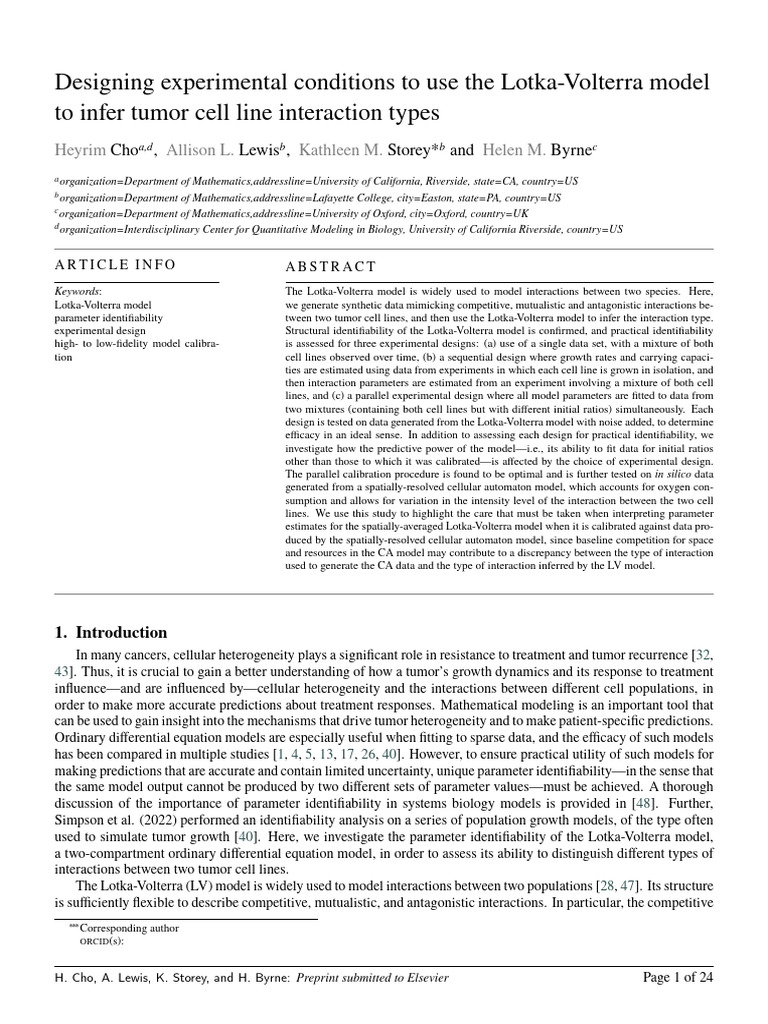 Designing Experimental Conditions To Use The Lotka | PDF | Markov Chain | Statistical Inference