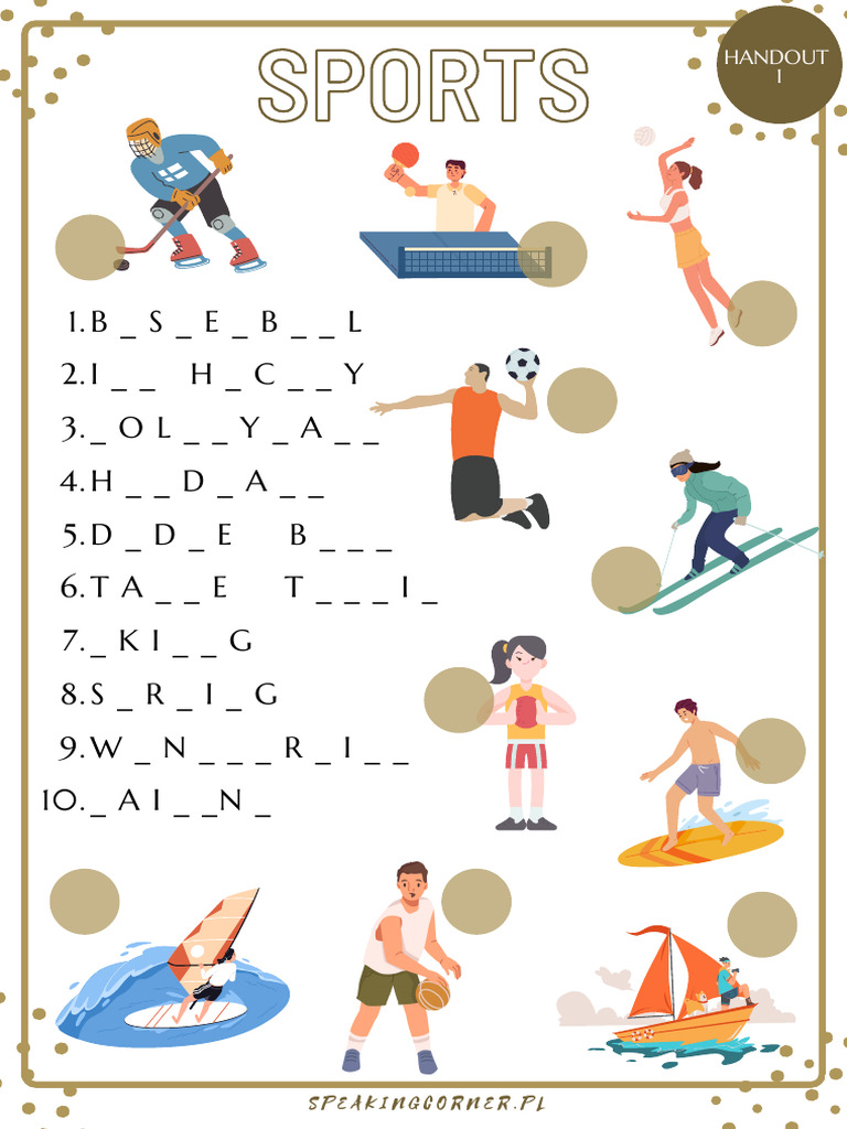 HANDOUTS Sport Brainy 5 Unit 3 | PDF | Linguistics | Language Families