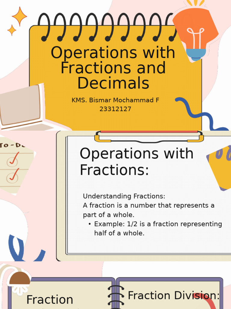 Fractions and Decimals Operations Guide | PDF