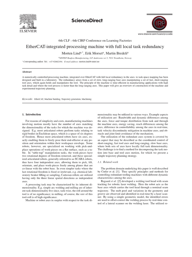 EtherCAT Integrated Processing Machine With Full Local Task 2016 ...
