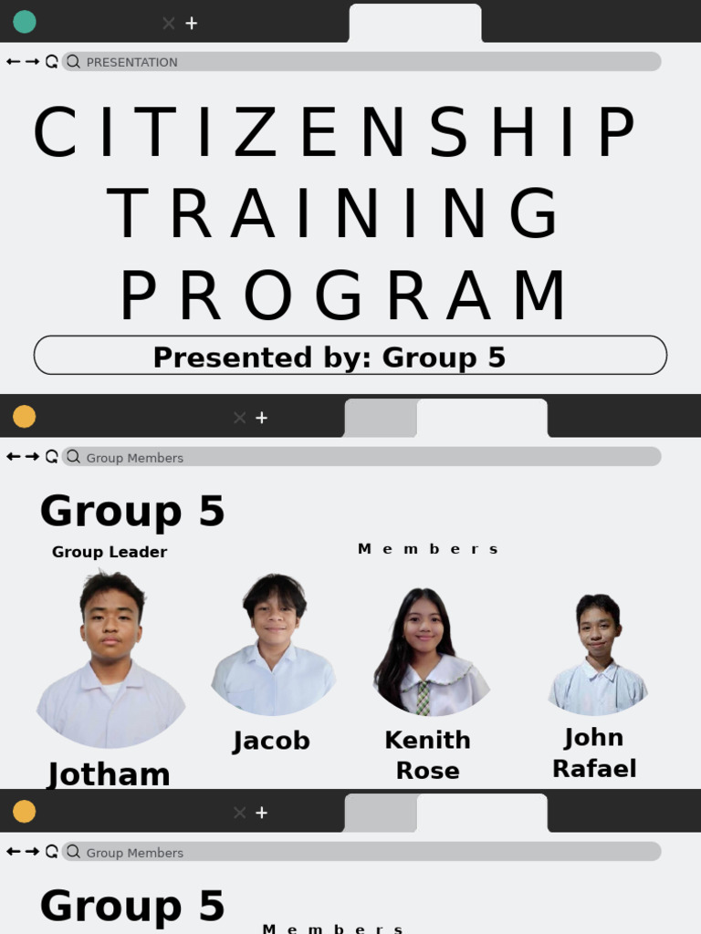 Citizenship Training Program Report Prepared by Group 5 | PDF | First ...