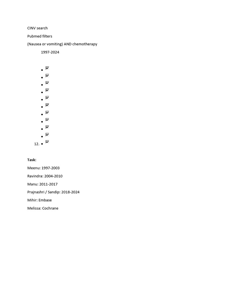 CINV Search Task | PDF