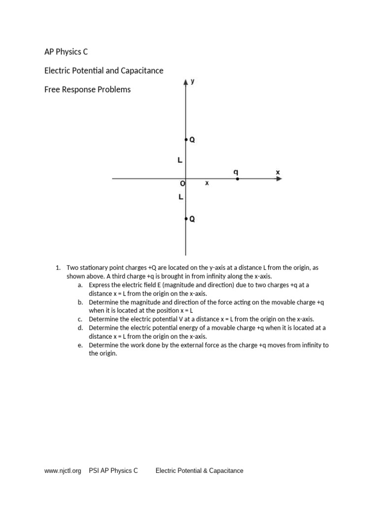 Electric Potential & Capacitance Problems | PDF | Sphere | Electric Field