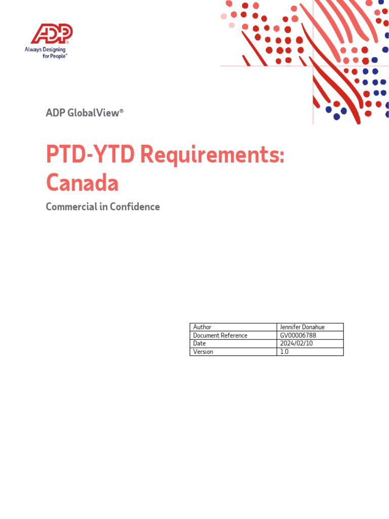S4 HANA PTD-YTD Wage Types Requirements Canada | PDF | Payroll ...