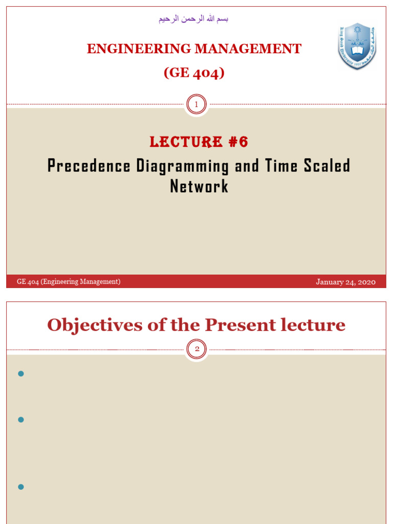 Precedence Diagramming and Time Scaled Diagram | PDF