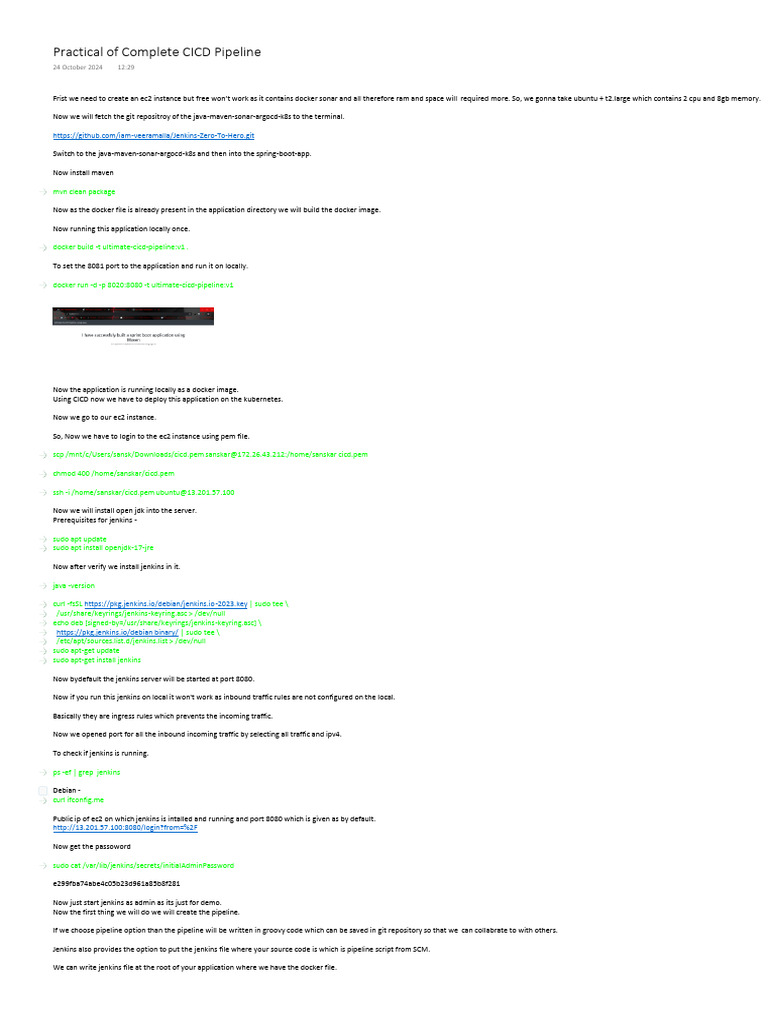Practical of Complete CICD Pipeline | PDF | Zip (File Format) | Utility ...