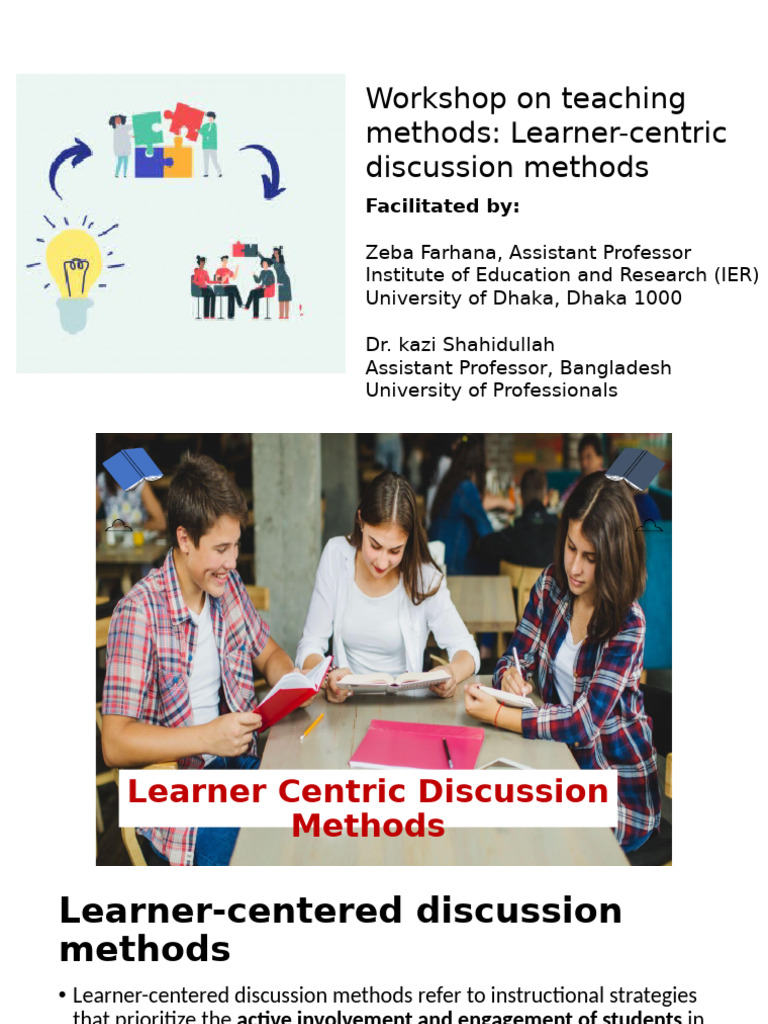 Learner-Centric Teaching Methods Workshop | PDF | Learning | Teaching ...
